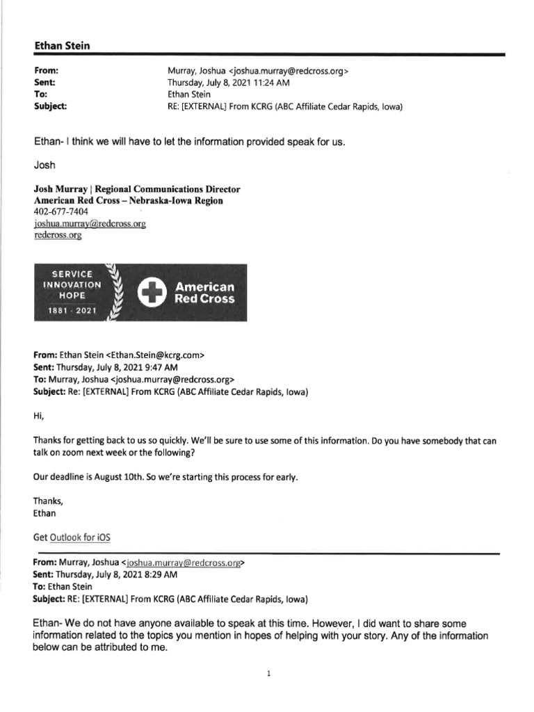 Red Cross Statement | PDF