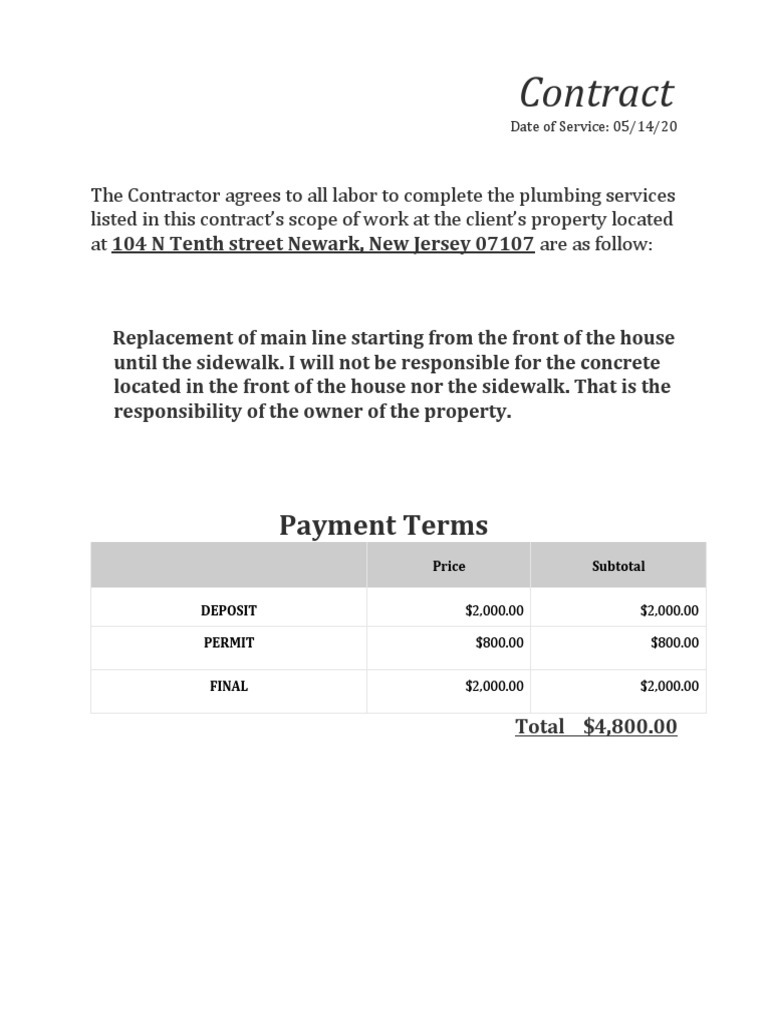 Contract: Payment Terms | PDF | Justice | Crime & Violence