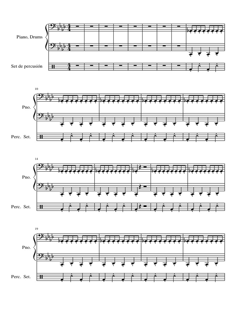 Percussion and Piano Composition | PDF | Musical Instruments ...