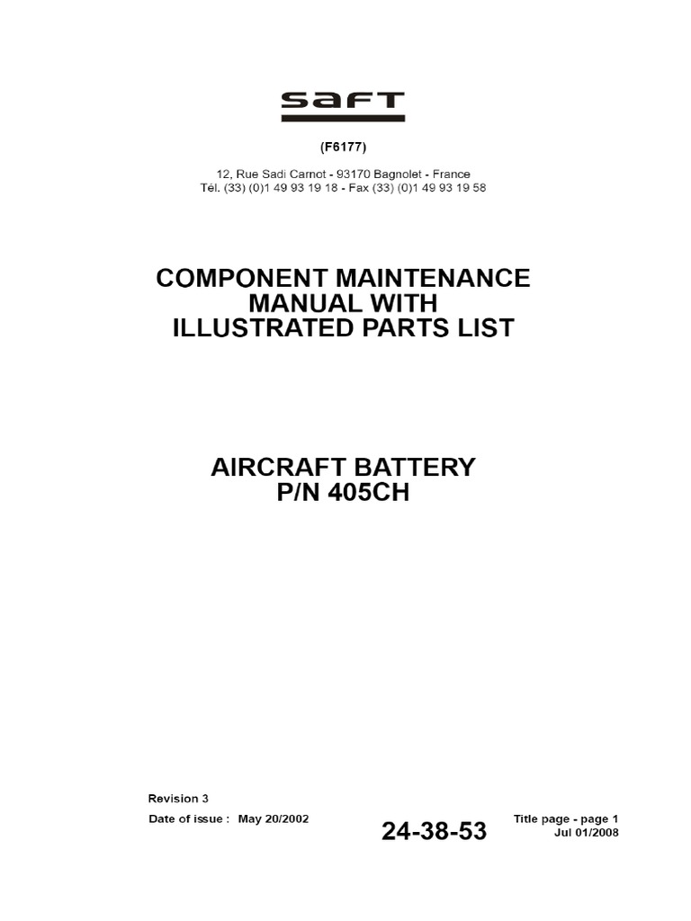 405CH Component Maintenance Manual With | PDF