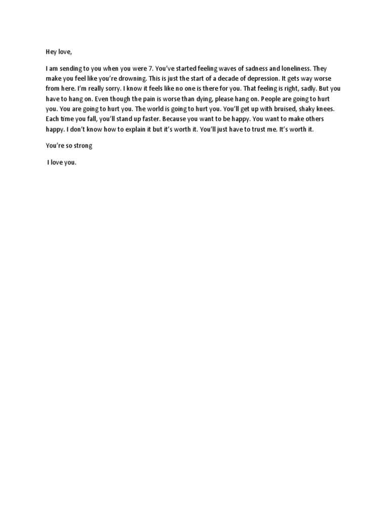 Letter To Self | PDF