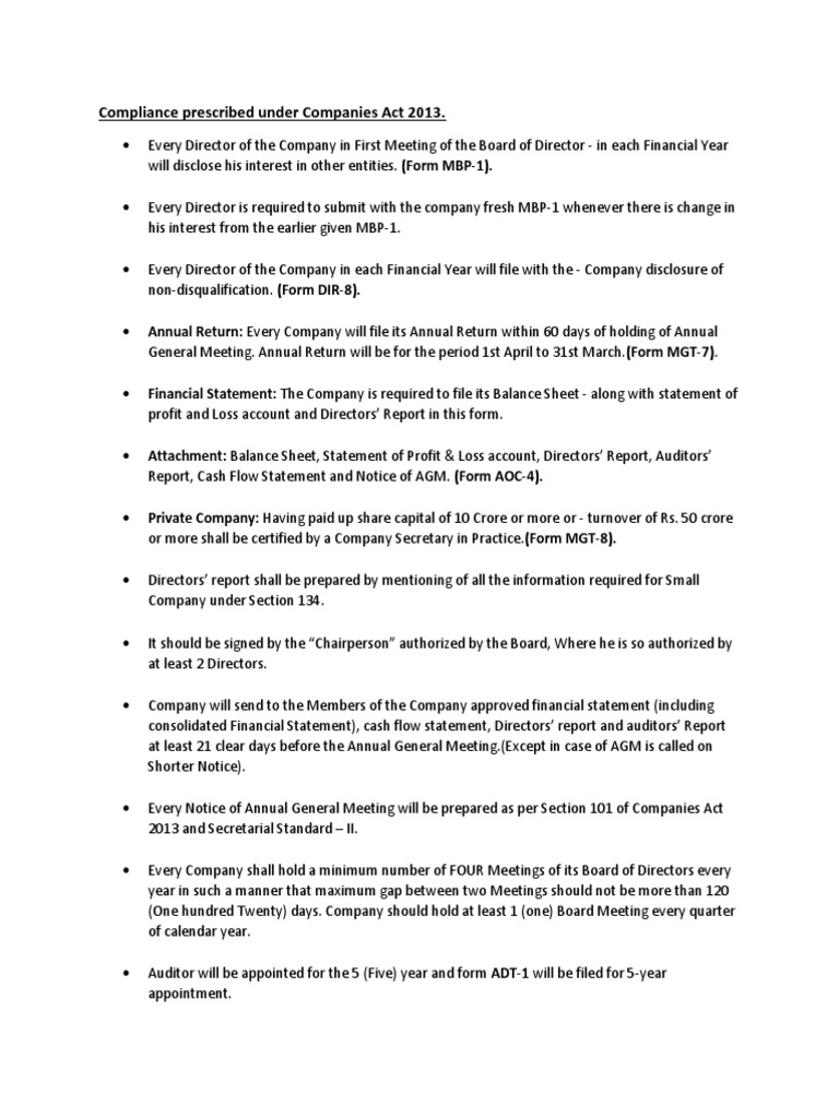 compliance-prescribed-under-companies-act-2013-pdf-financial