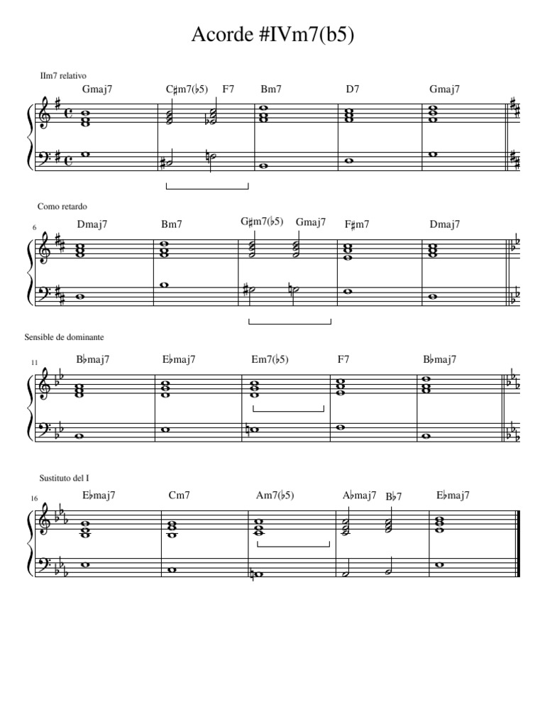 Acorde #IVm7 (b5) | PDF
