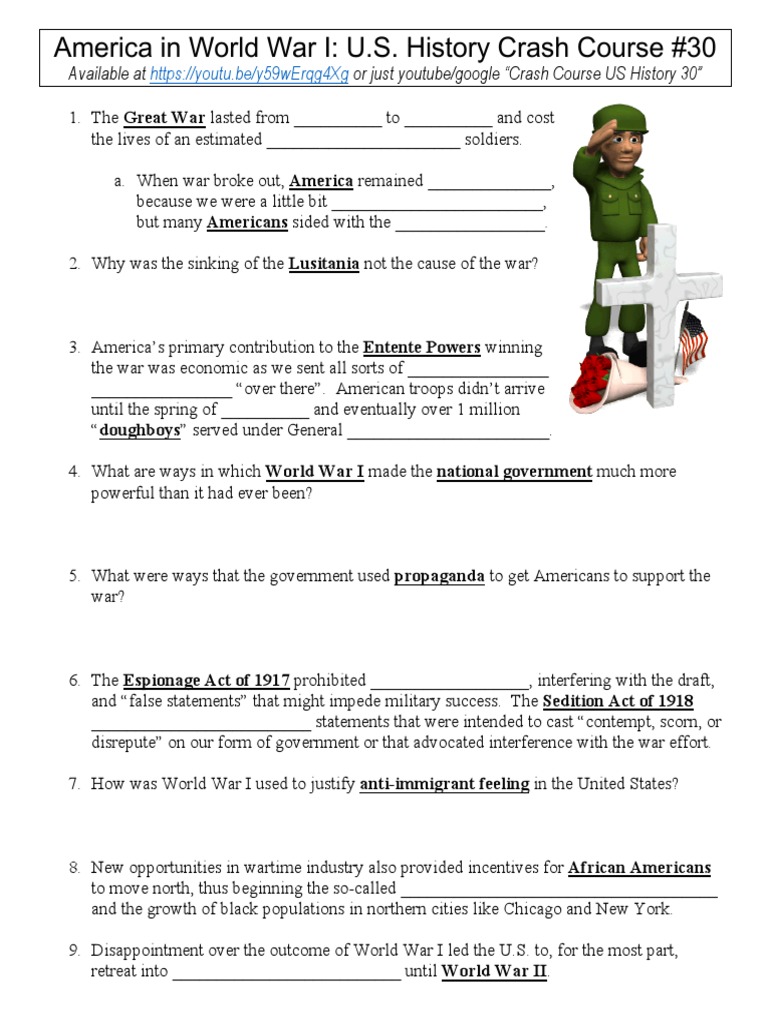 America in World War I: U.S. History Crash Course #30 | PDF | Politics
