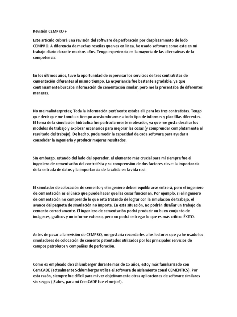 Revisión CEMPRO | PDF | Software | Simulación