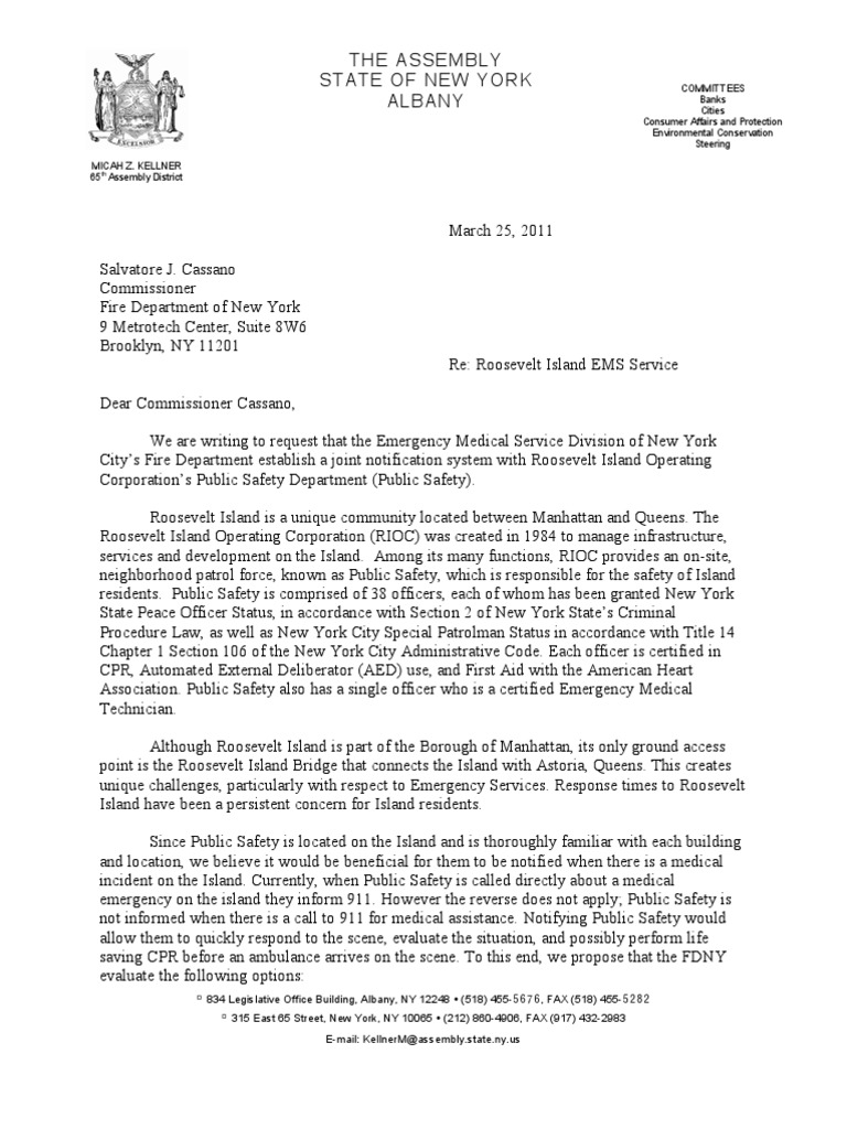 RI Ambluances Dual Response Letter | New York City Fire Department ...