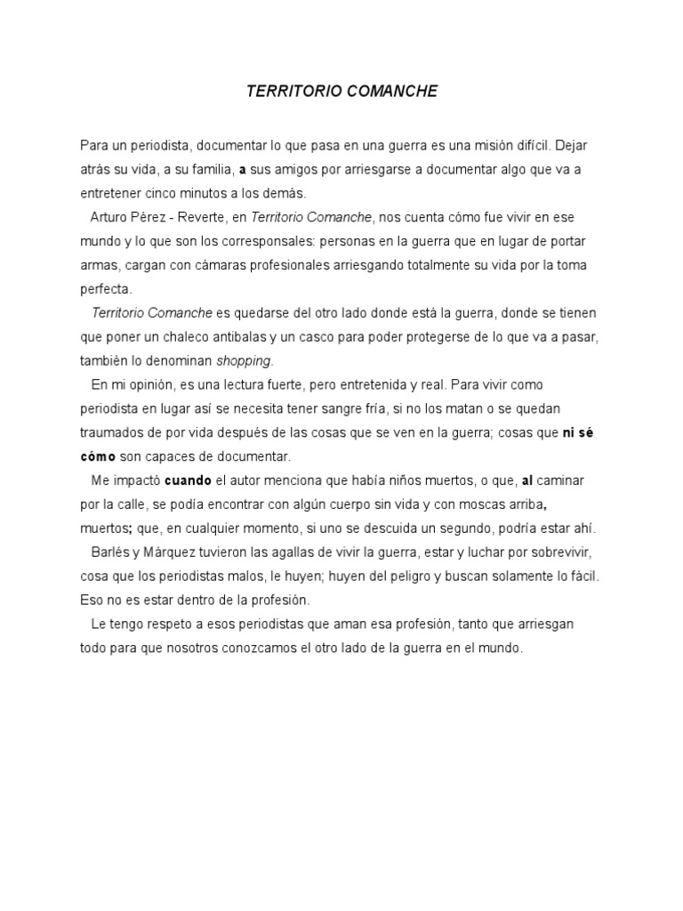 Territorio Comanche | PDF