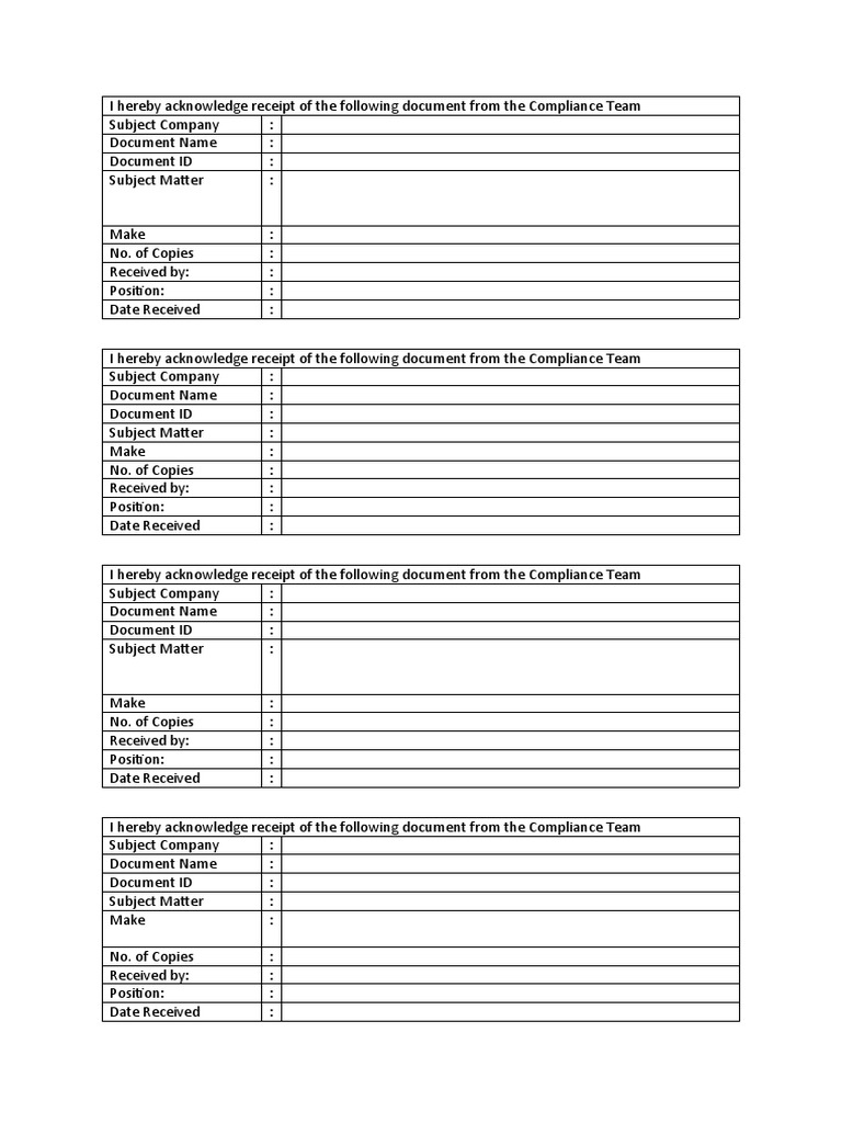 Template - Receiving Slip | PDF | Law