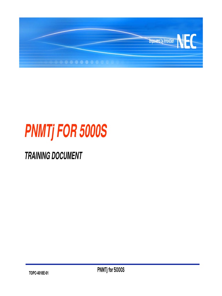 PNMTj-5000s Operation | PDF | Computer Network | Computer Terminal