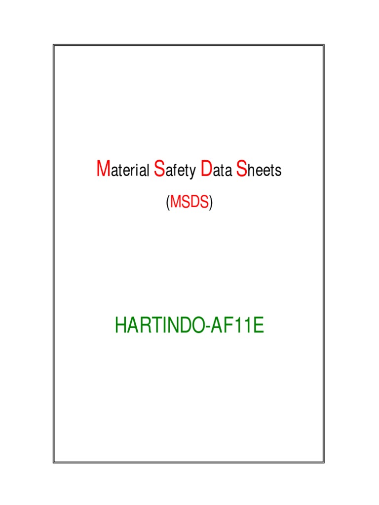 MSDS - AF11E Fire Extinguisher | PDF | Hypothermia | Toxicity