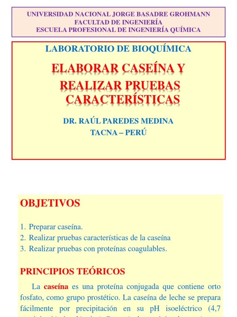 6 Elaborar Caseína y Realizar Pruebas Características | PDF | Proteínas ...