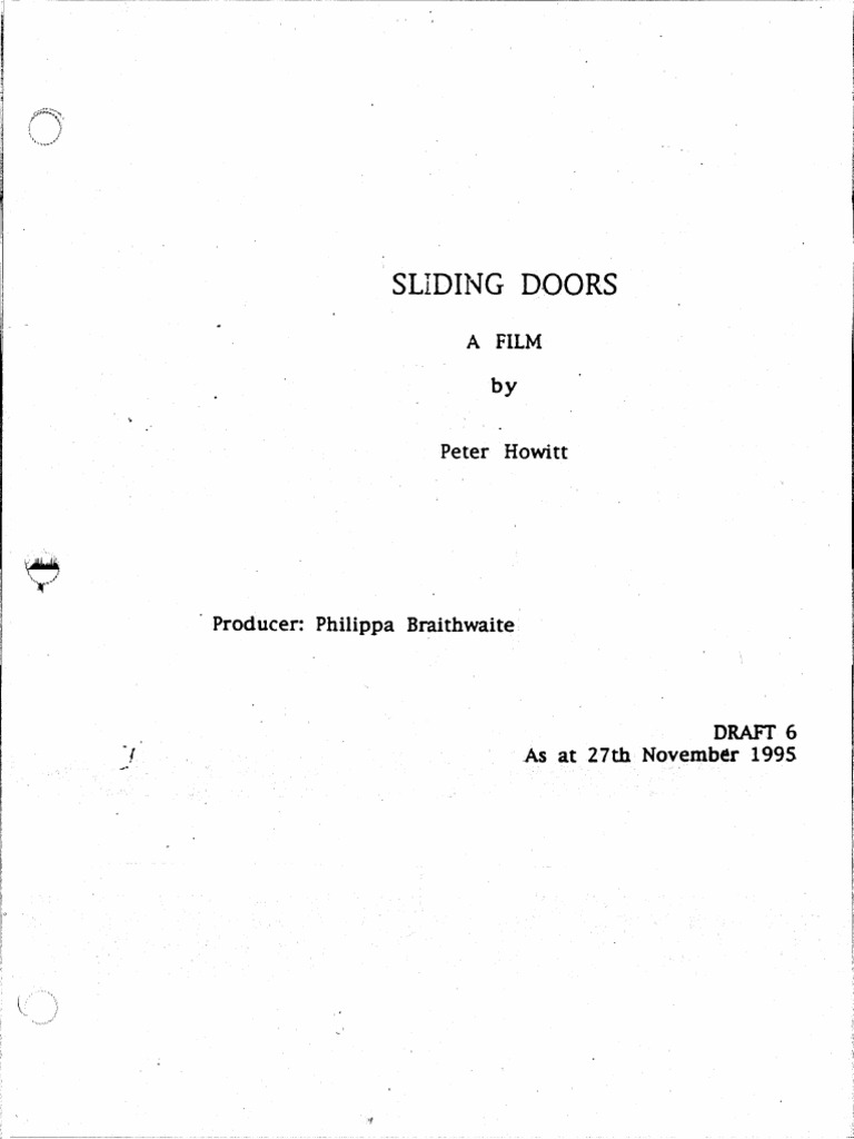 Sliding Doors - Peter Howitt | PDF