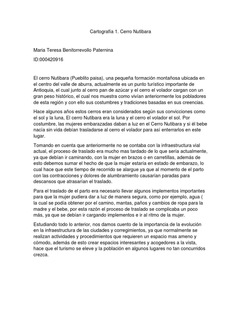 Cerro Nutibara: Historia y Tradiciones | PDF