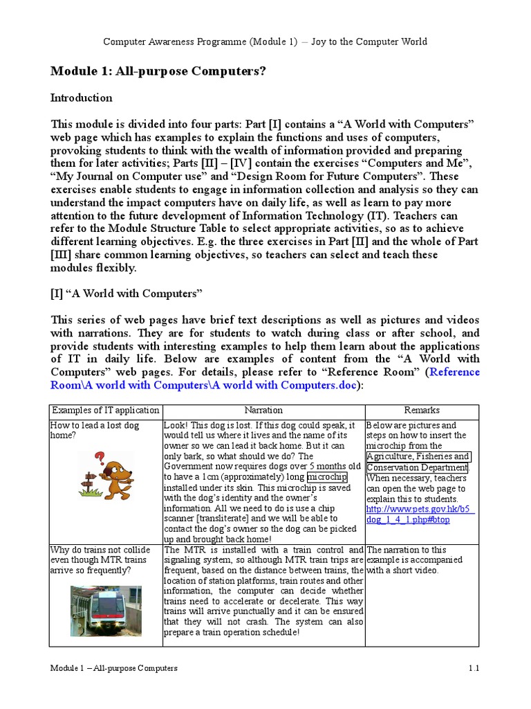Primary Module 1 Computer | PDF | Internet & Web | World Wide Web