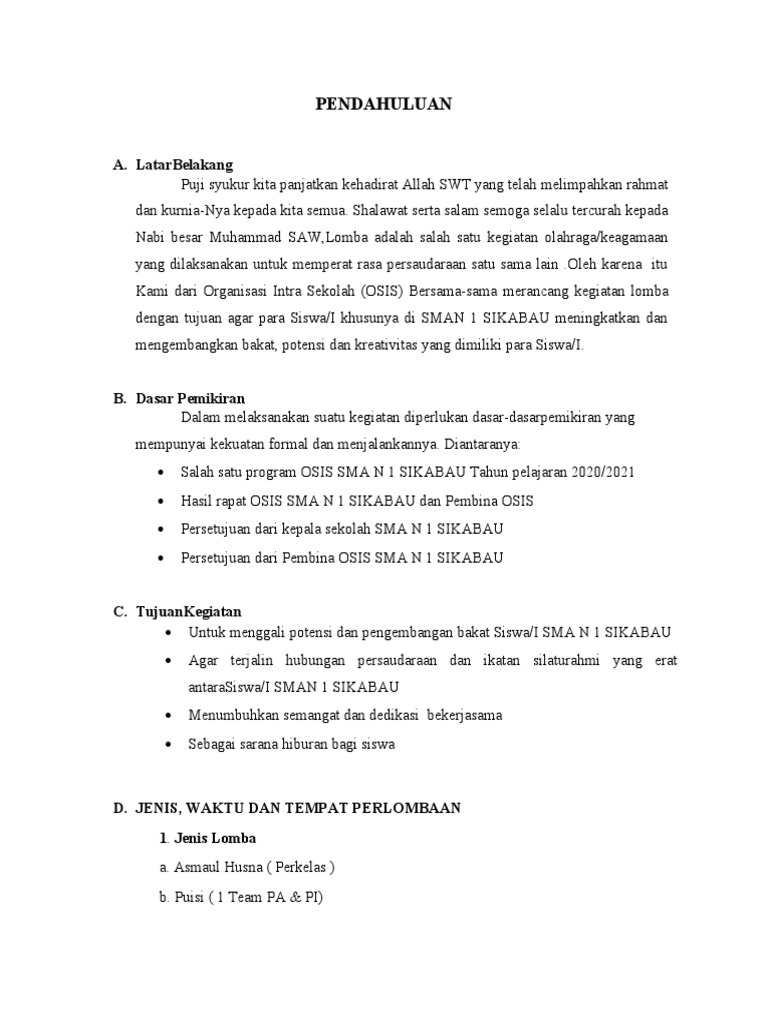 Proposal Kegiatan Nike | PDF