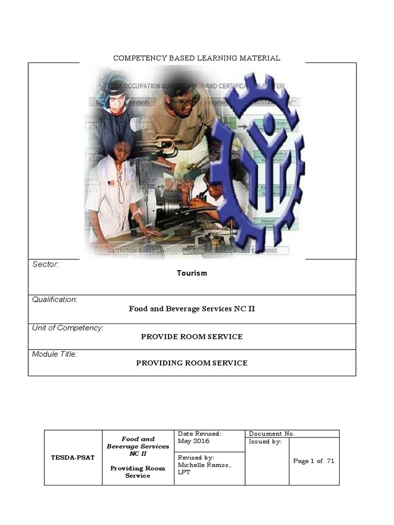 Room Service Training Module NC II | PDF | Tableware | Menu