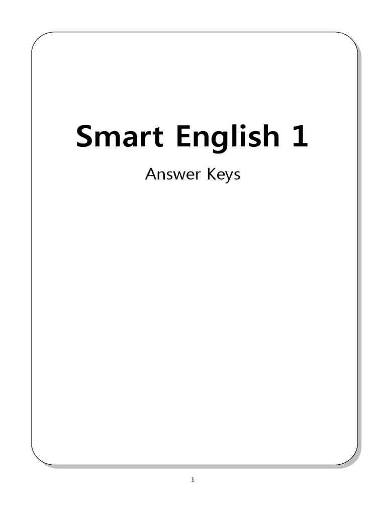 Smart English 1 Answer Keys | PDF | Color