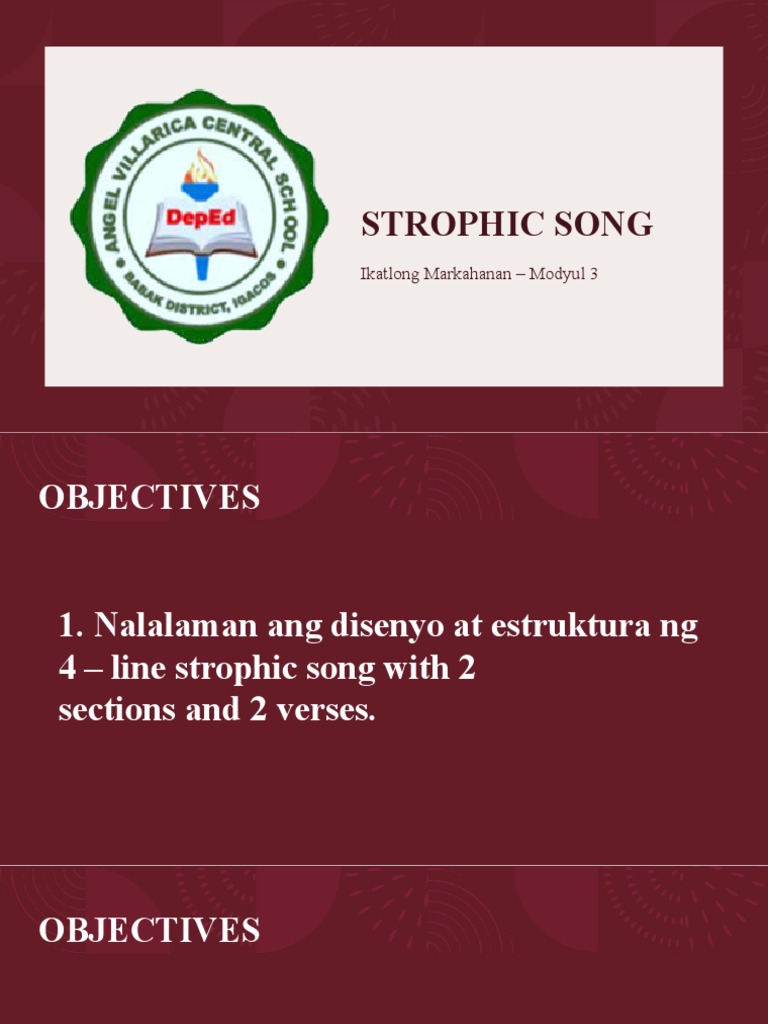 Grade 5 q3 m3 Strophic Song | PDF