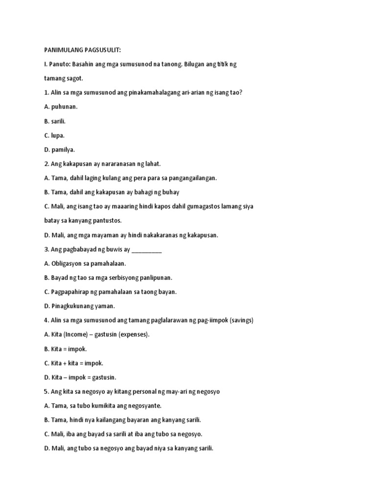 AP9 COT 4th Quarter | PDF