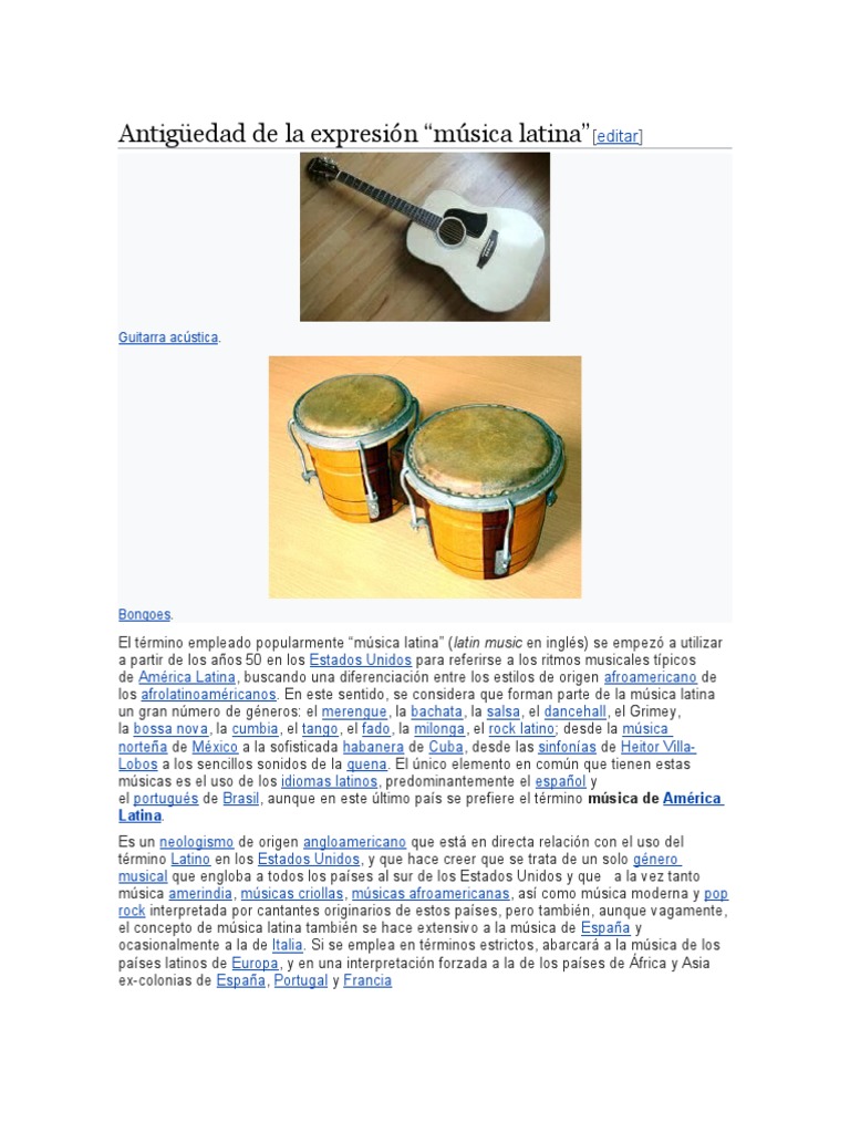 Musica Latinoamericana | PDF | Musica Sudamericana | Musica centroamericana