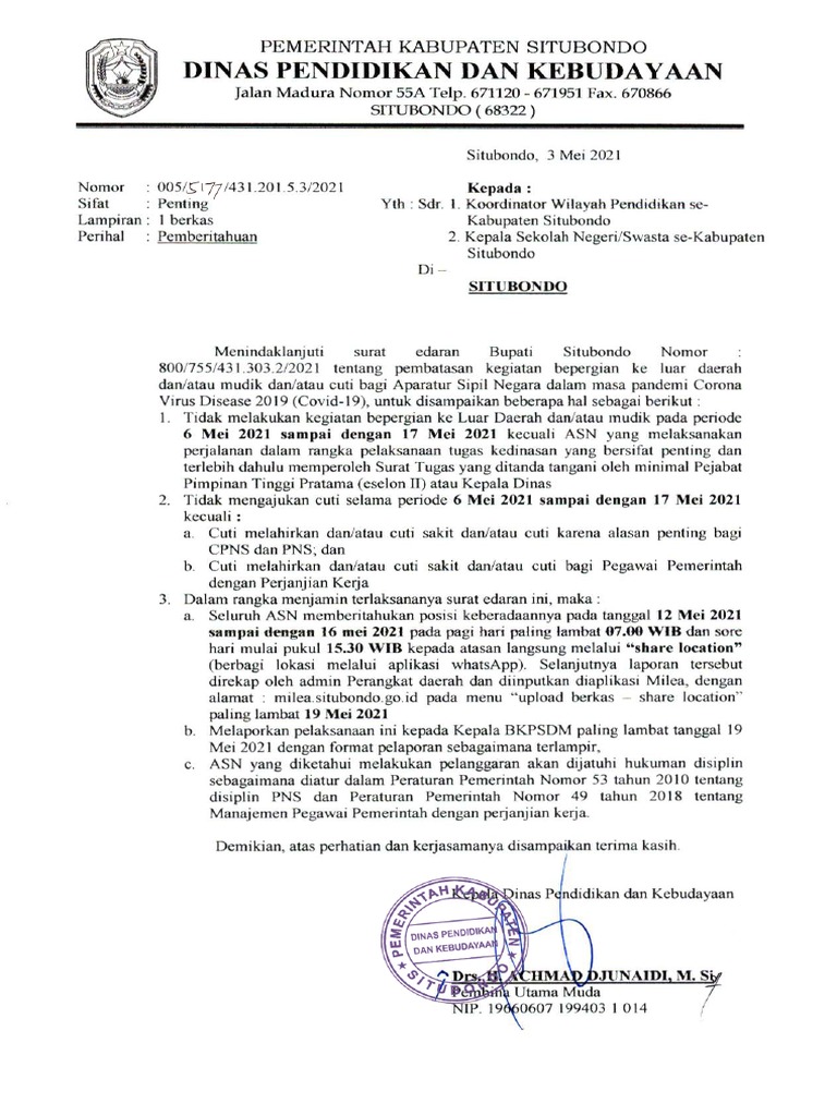 Surat Pemberitahuan | PDF