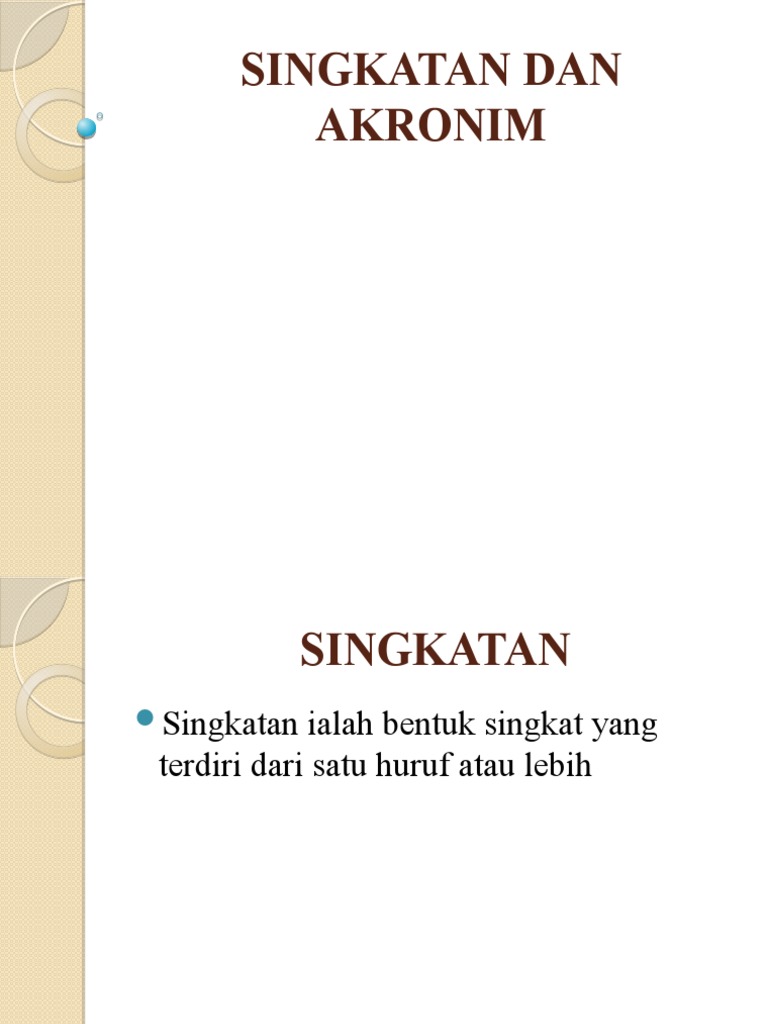 Pengertian Singkatan dan Akronim | PDF