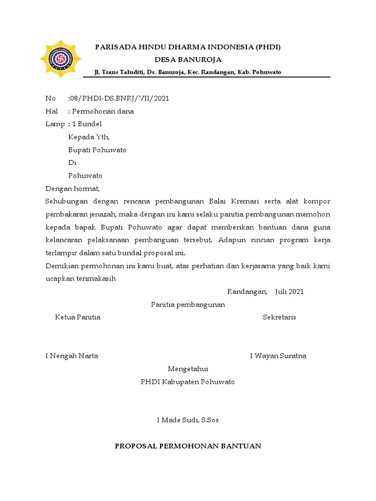 Proposal Pembangunan Balai Kremasi | PDF | Griya & Taman