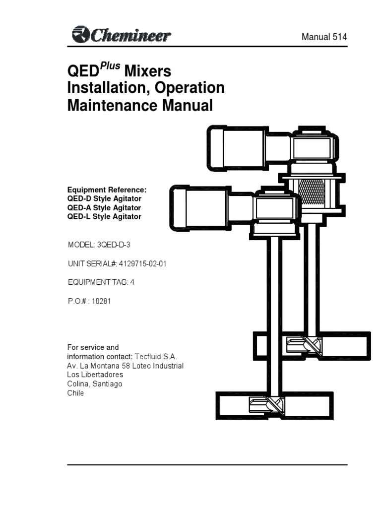 IOM Manual 3QEDD3 | PDF | Screw | Beam (Structure)