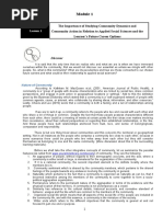 Community Engagement Module 1 - Lesson 1 | PDF | Community | Institution