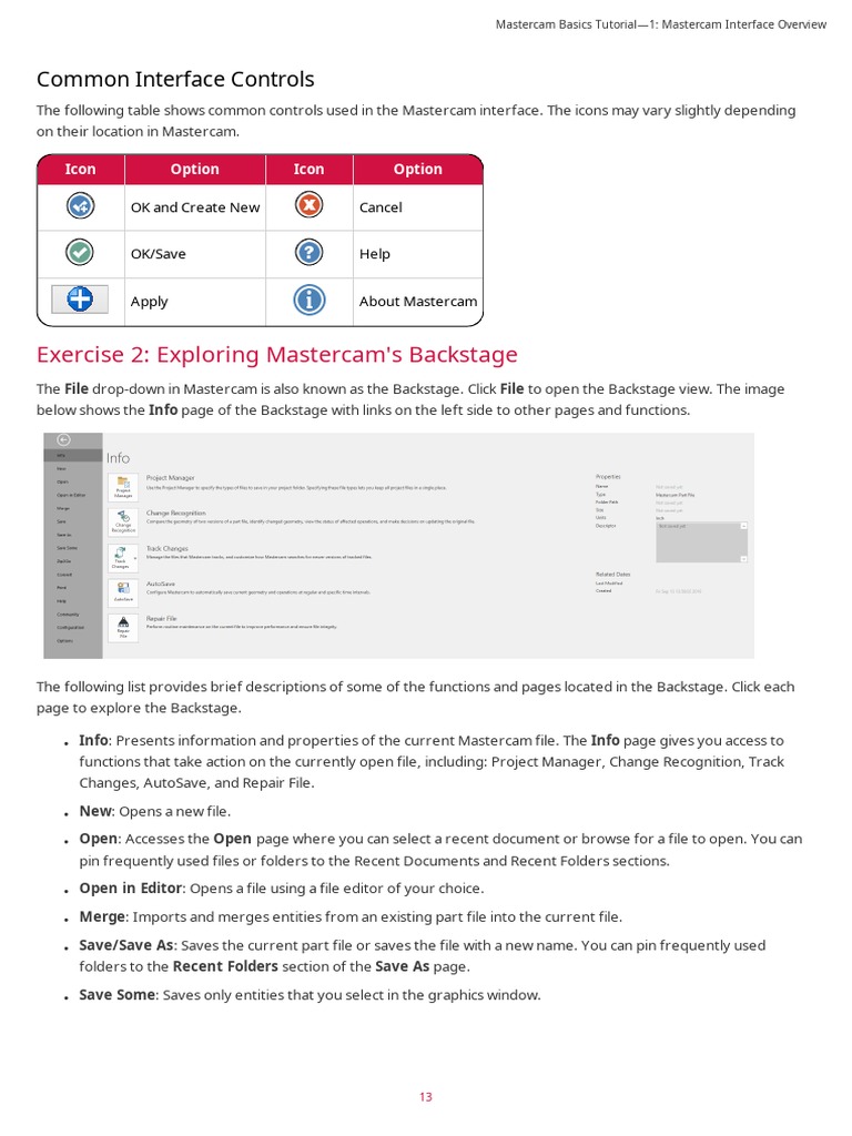 Mastercam 2022 Basics Tutorial - Part5 | PDF | Icon (Computing) | Computer File