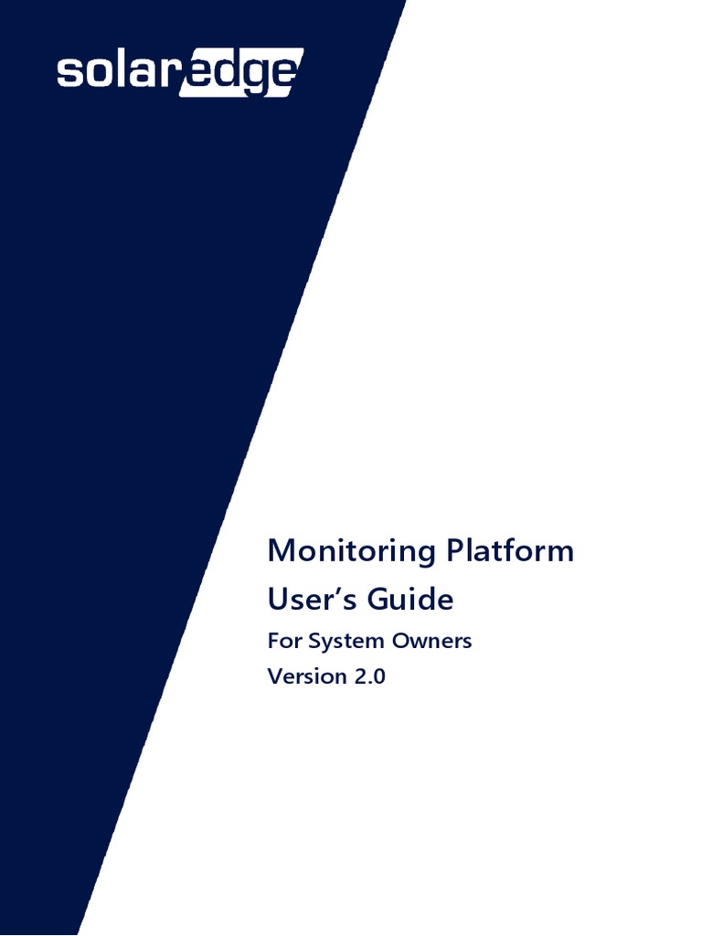 Solaredge Monitoring Portal User Guide | Download Free PDF | Solar ...