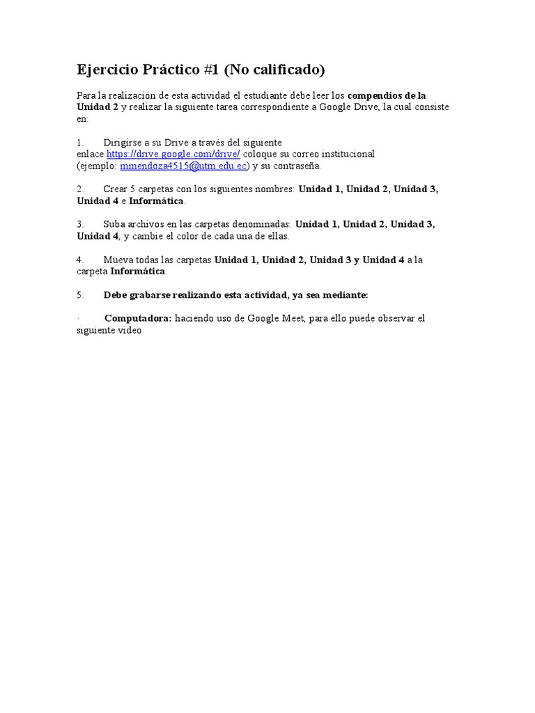 Ejercicio Práctico Informatica | PDF