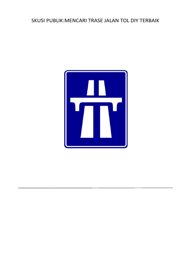 Trase Jalan Tol DIY Terbaik 2019 | PDF