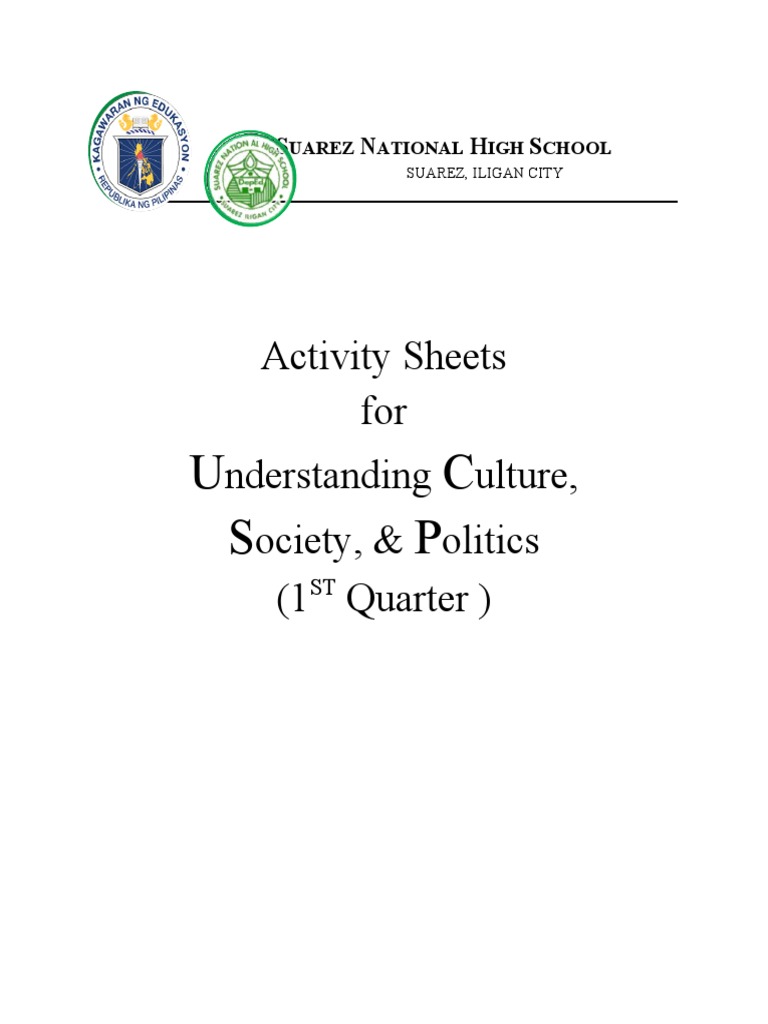 Activity Sheets - UCSP | PDF | Sociology | Anthropology