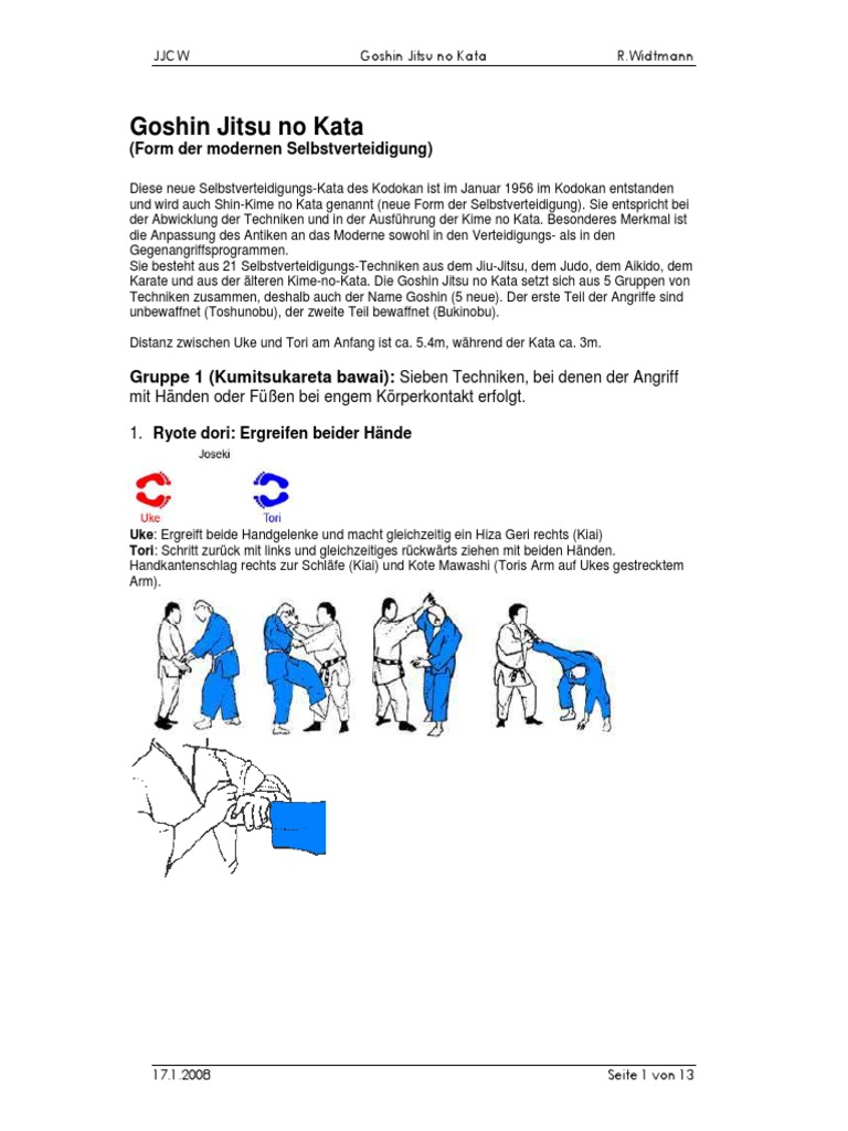 Goshin Jutsu No Kata | PDF