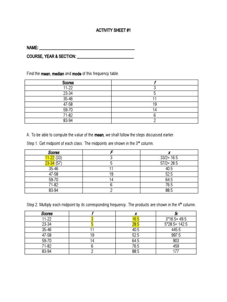 Mean, Median and Mode of Grouped Data | PDF | Mode (Statistics) | Median