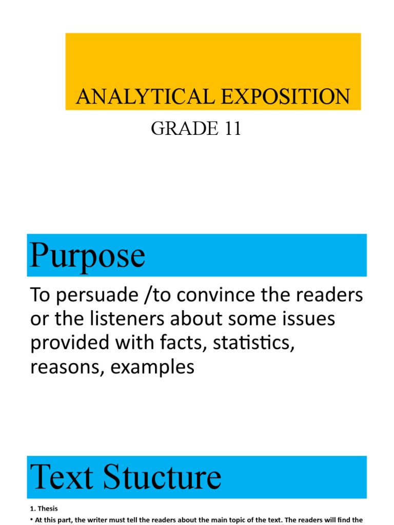Analytical Exposition Text | PDF | Writers | Cognition
