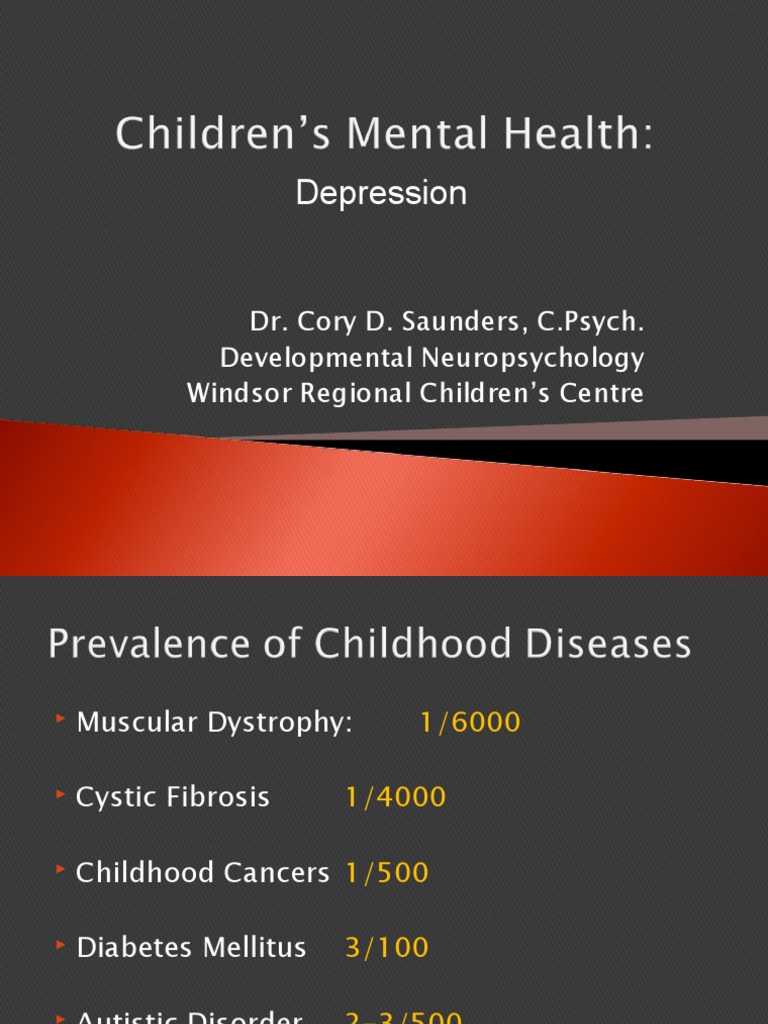 Children's Mental Health Presentation On Depression | PDF | Depression ...