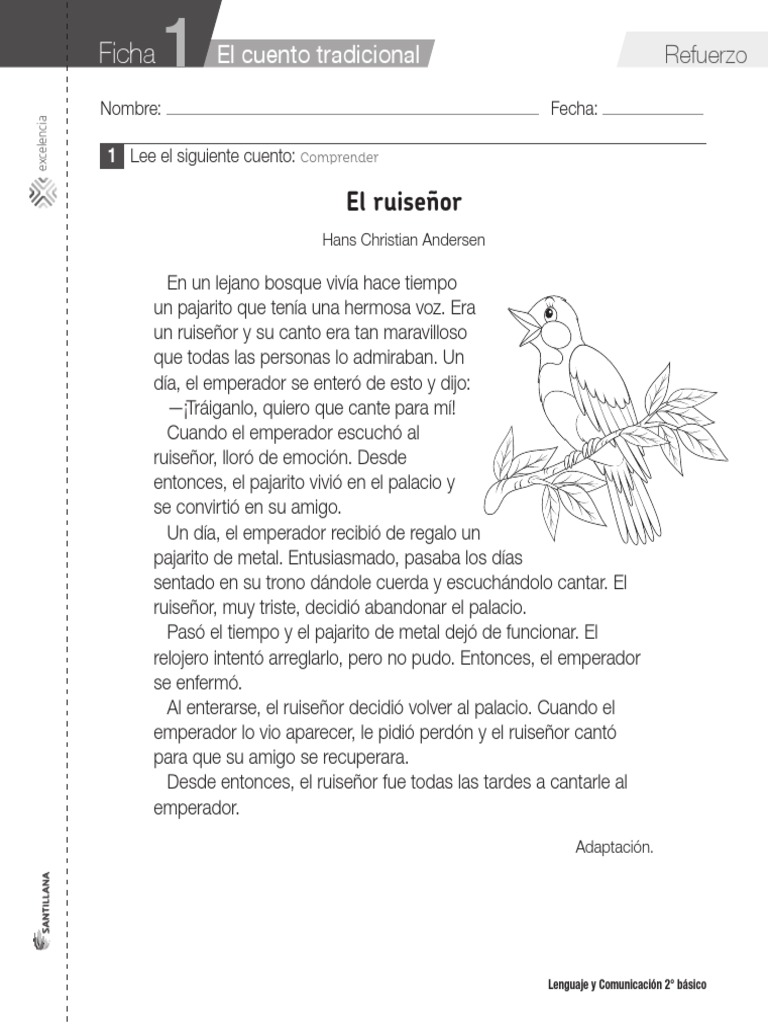 Ficha 1 - Comprensión Lectora de CUENTO Tradicional | PDF