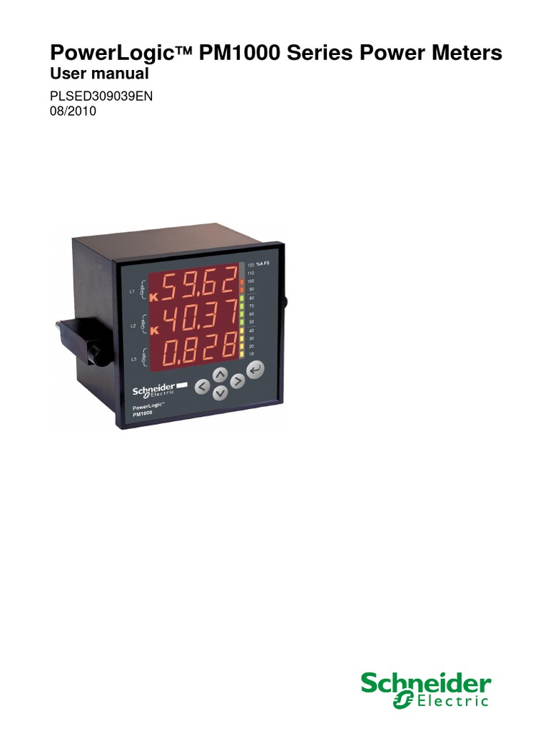 Powerlogic Pm1000 Series Power Meters: User Manual | PDF ...