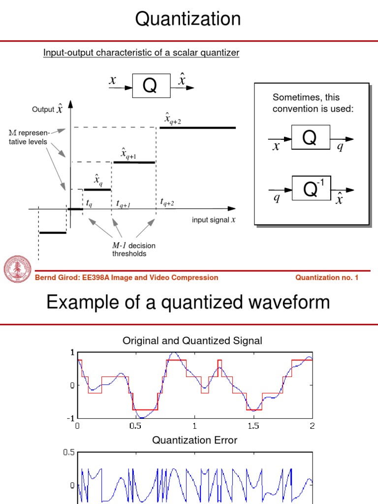 Quantization: Input-Output Characteristic of A Scalar Quantizer | PDF | Data Compression ...