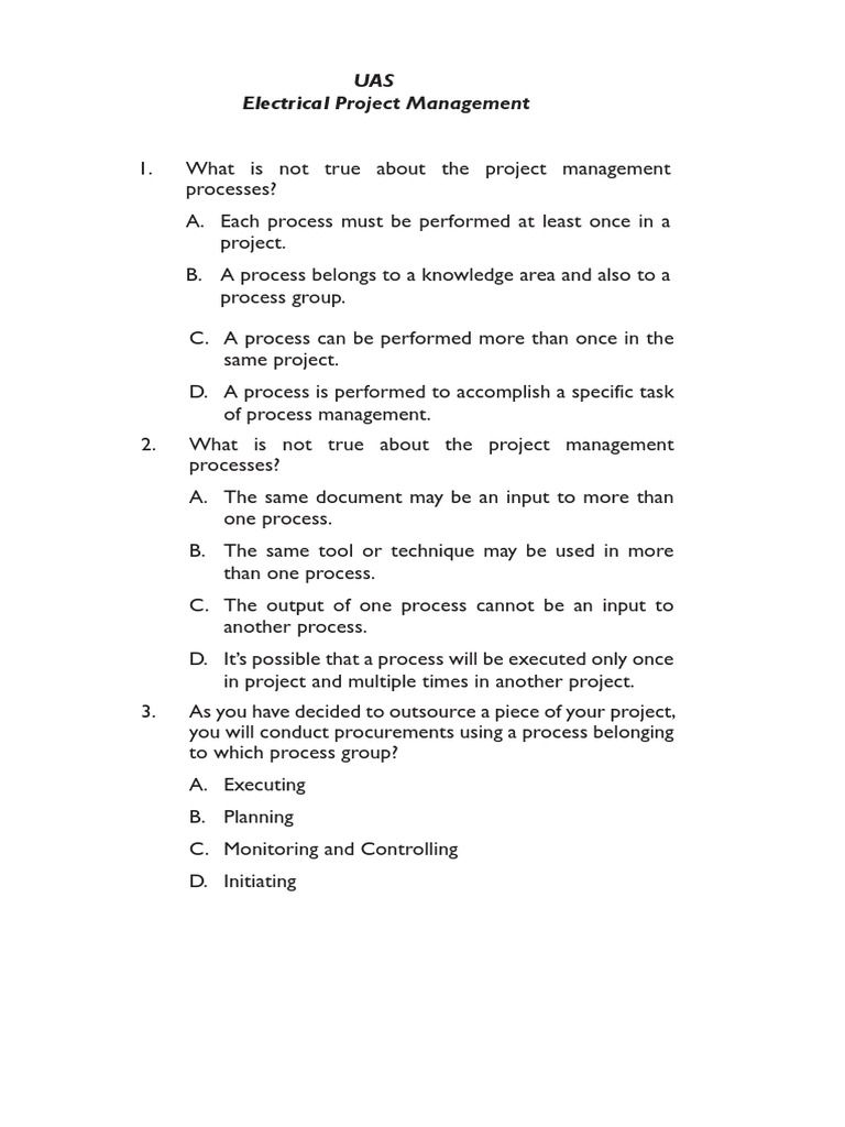 UAS Electrical Project Management | PDF | Project Management | Procurement