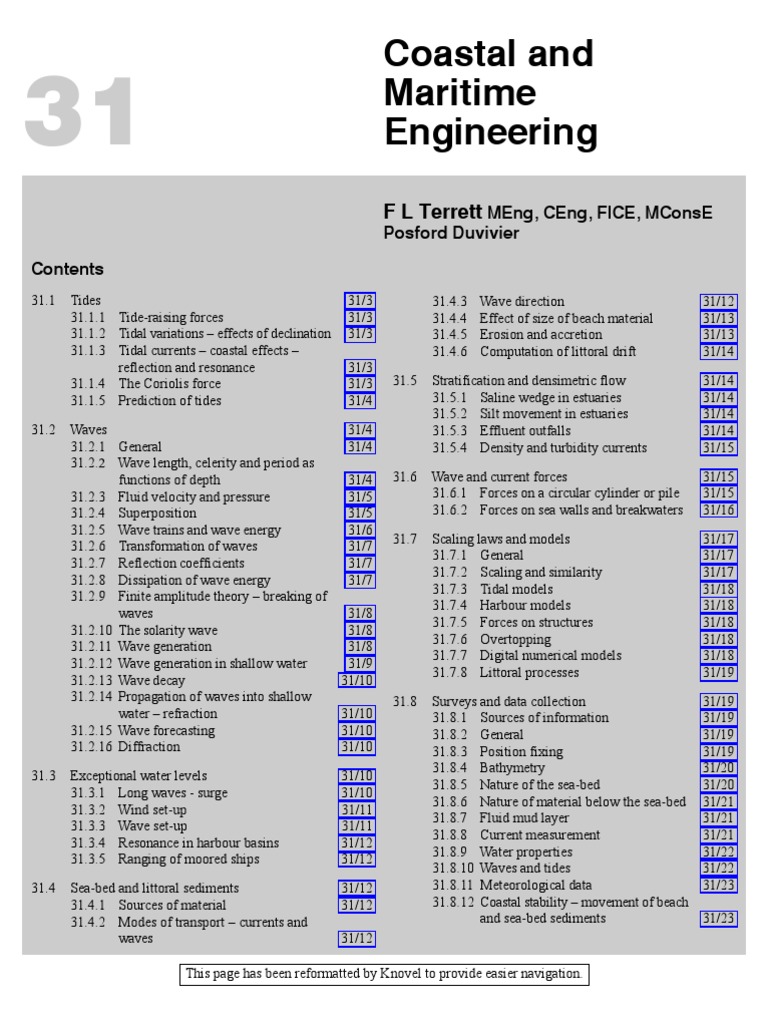 Coastal & Maritime Engineering | PDF | Tide | Waves
