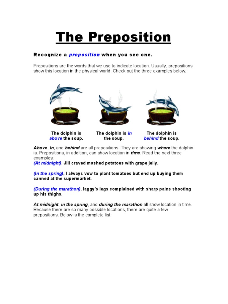 The Preposition: Recognize A When You See One | PDF
