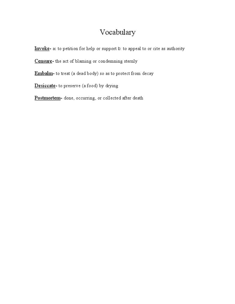 Key Vocabulary Definitions Explained | PDF | Philosophy