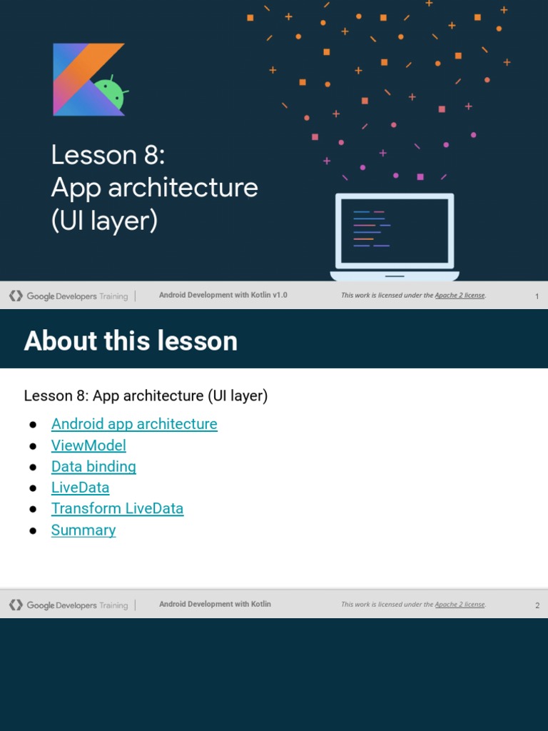 Lesson 8 - App Architecture (UI Layer) | Download Free PDF | Android ...