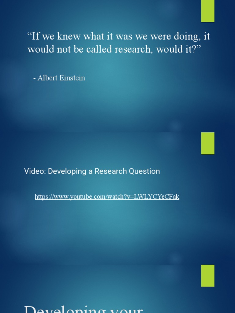 Developing A Research Question Step by Step Guide | PDF | Information ...