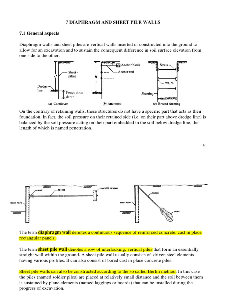 Foundations-7-Diaphragm Walls | PDF | Deep Foundation | Soil Mechanics