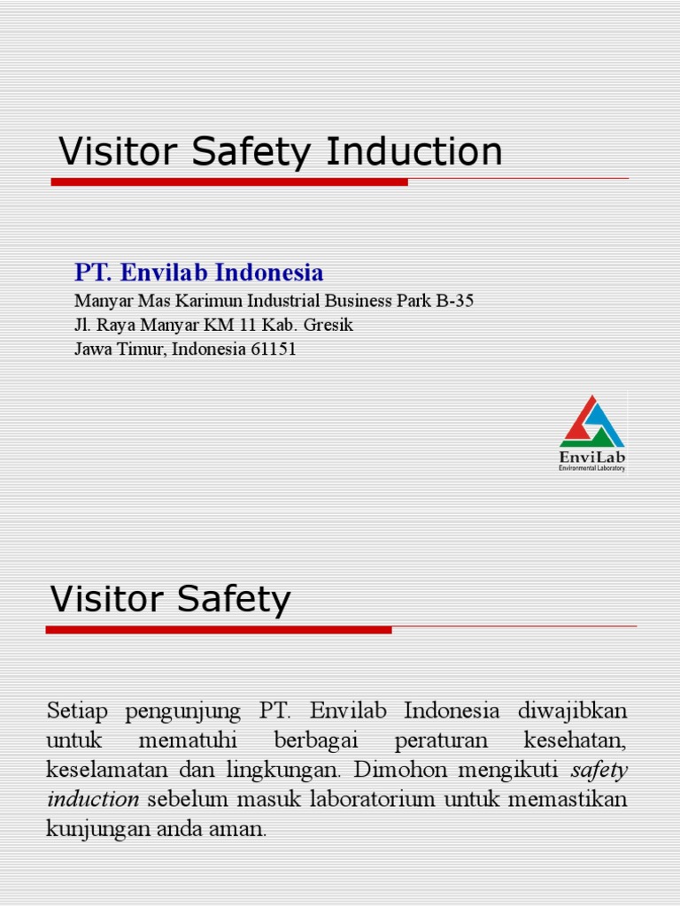Induksi Keselamatan Pengunjung Envilab | PDF