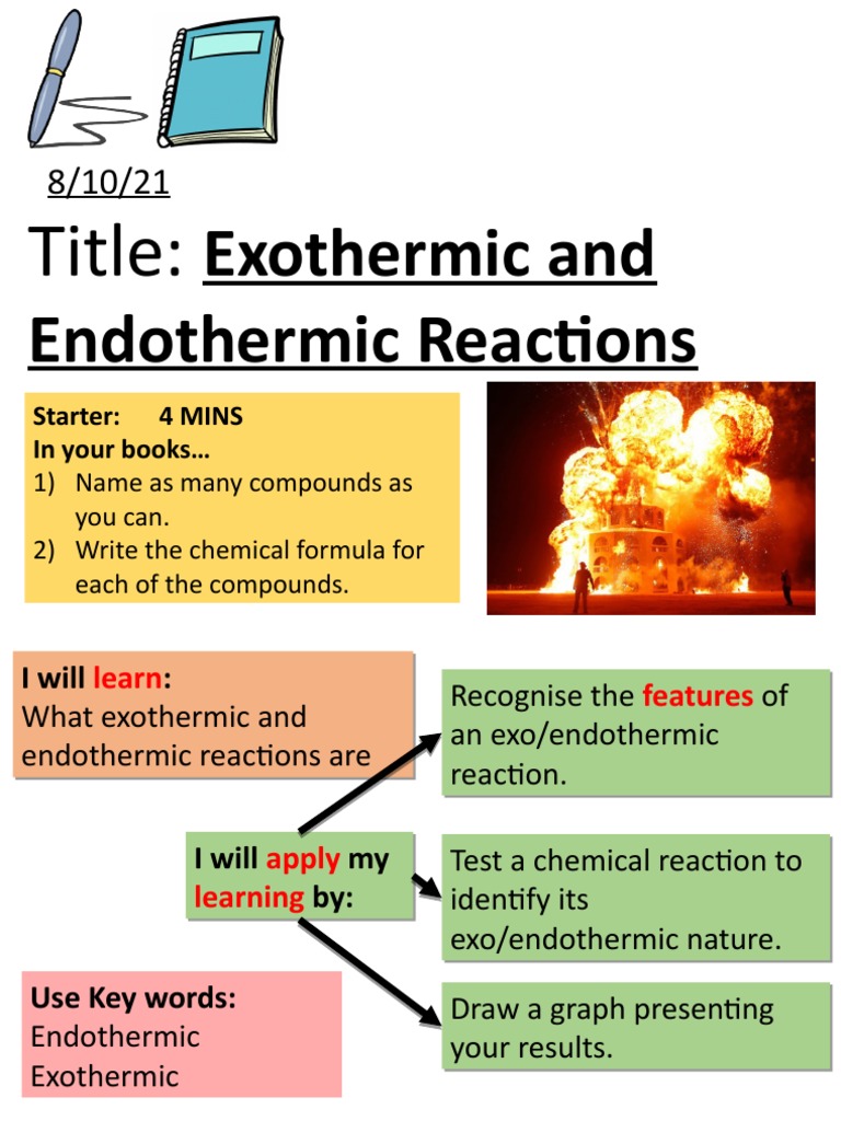 Title:: Exothermic and Endothermic Reactions | PDF